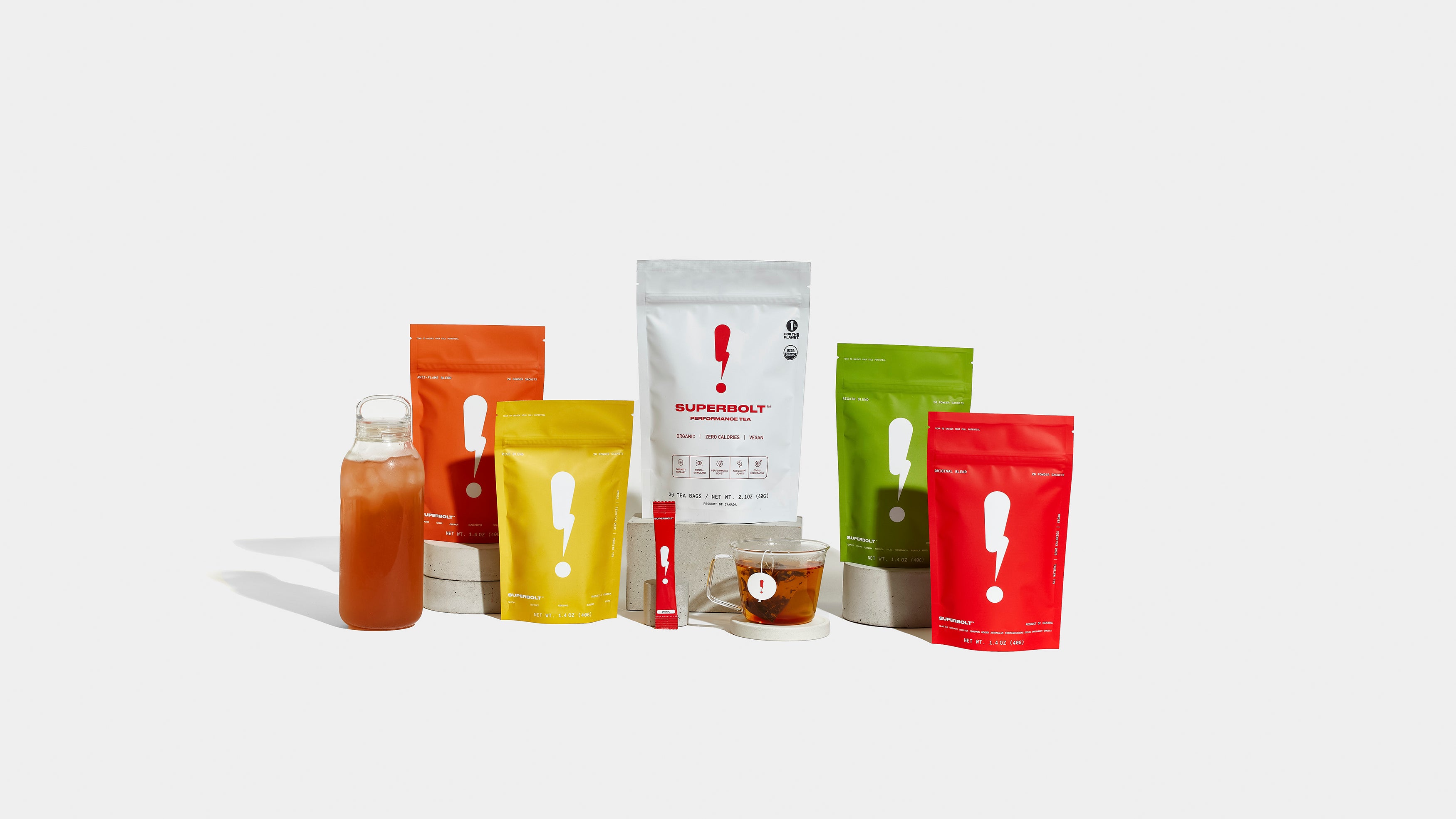 SUPERBOLT™ PERFORMANCE TEA - Adaptogens, Organic, 0 Sugar and Calories ...